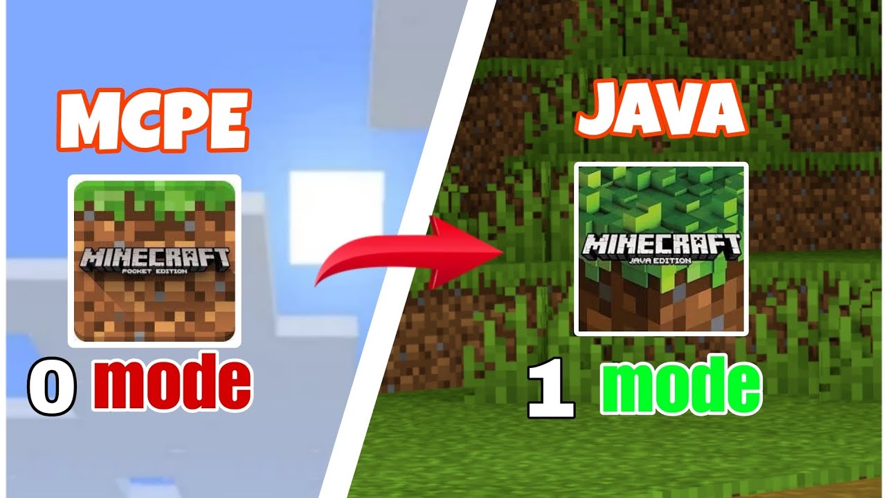 Minecraft pocket Edition convert into java edition only one mode😁 ...