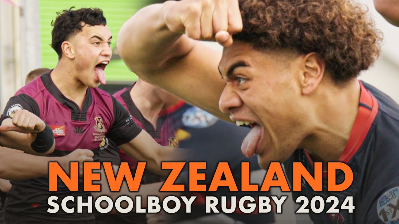 New Zealand Schoolboy Rugby Is On Another Level | Big Hits, Hakas ...