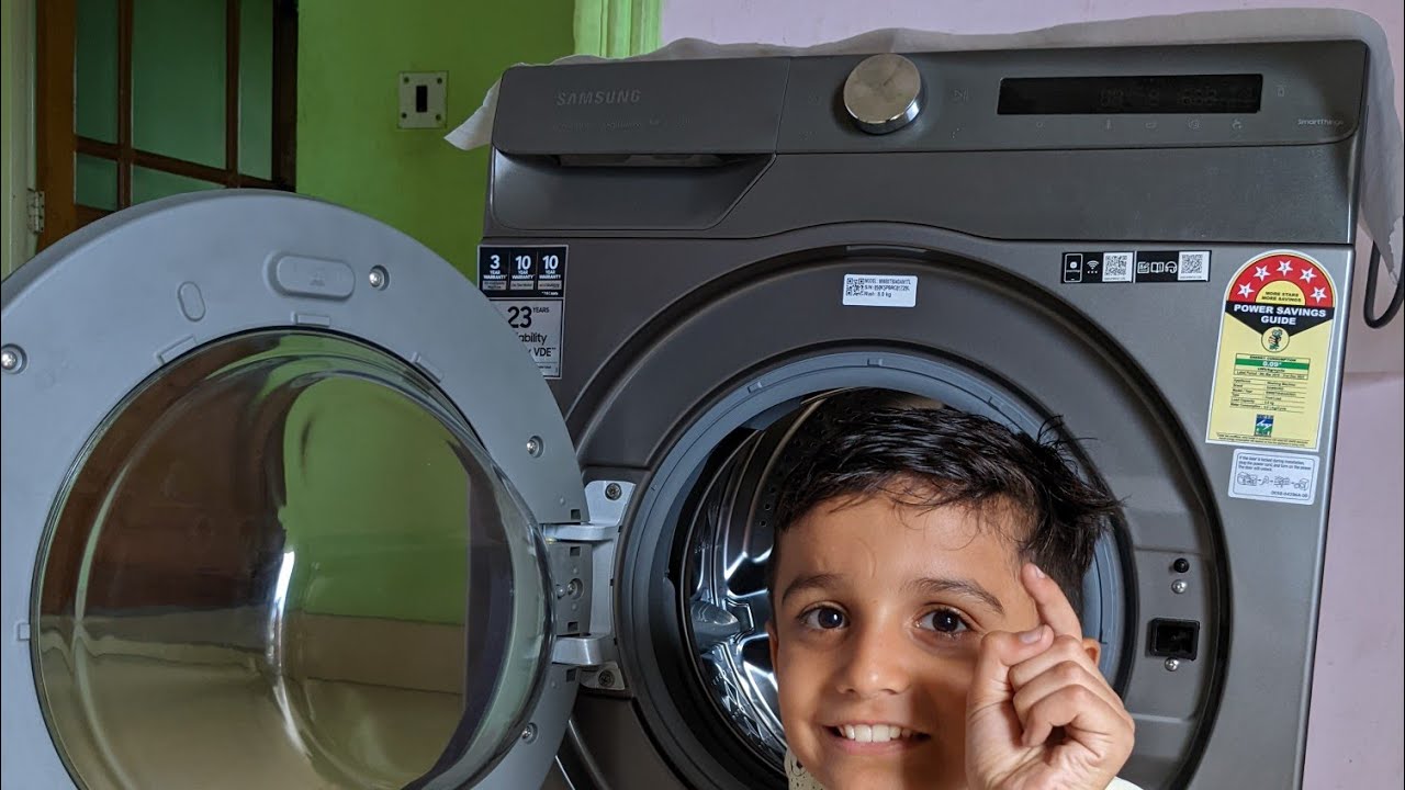 samesung frontload washing machine modal no WW80T504DAN - YouTube