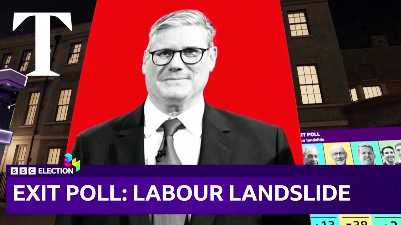UK election: Labour set for landslide win - YouTube