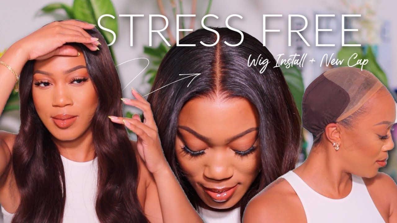 New Wig Cap! GLUELESS FAKE SCALP UPGRADE 😍 Zero Stress Lace Wig Install ...
