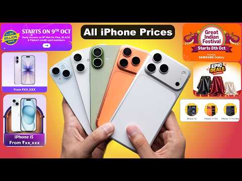 iPhones Big Price Drop 🔥 in Flipkart BBD & Amazon Great Indian Festival Sale | iPhone 17, 16, 15