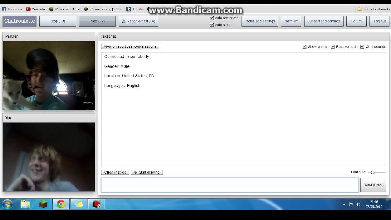 Some more random fun and talking cat on chatroulette - YouTube