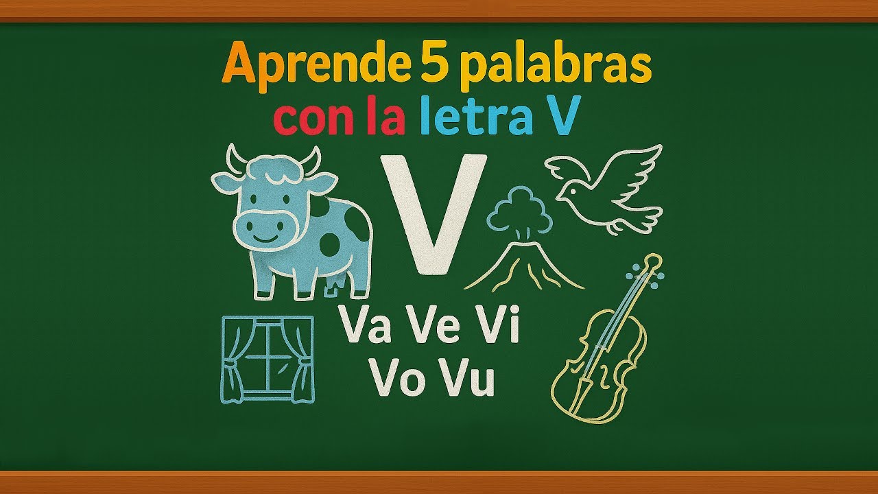 Aprende a leer: 5 palabras con la letra V | Sílabas simples para niños ...