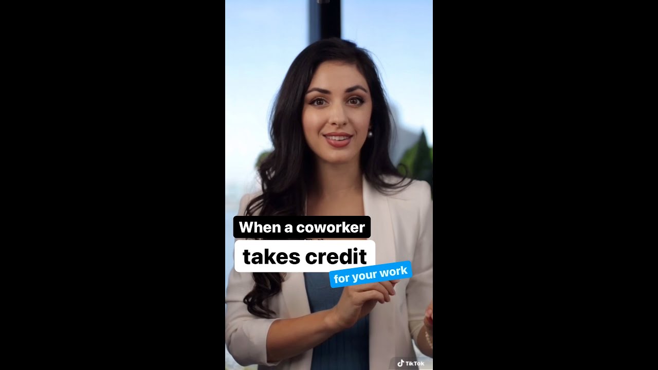 What to do when a Coworker takes Credit for your Work | #shorts - YouTube