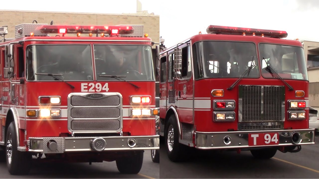 LAFD Light Force 94 Responding from Station 61 - YouTube