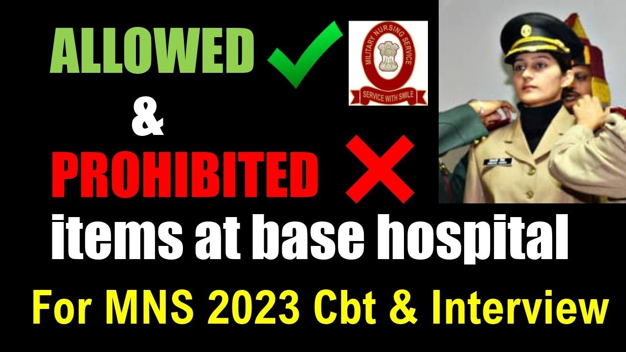 what is allowed in base Hospital | prohibited items in base hospital ...
