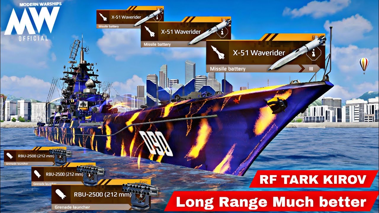 RF TARK Kirov - Long range much better than other ship😎- Modern ...