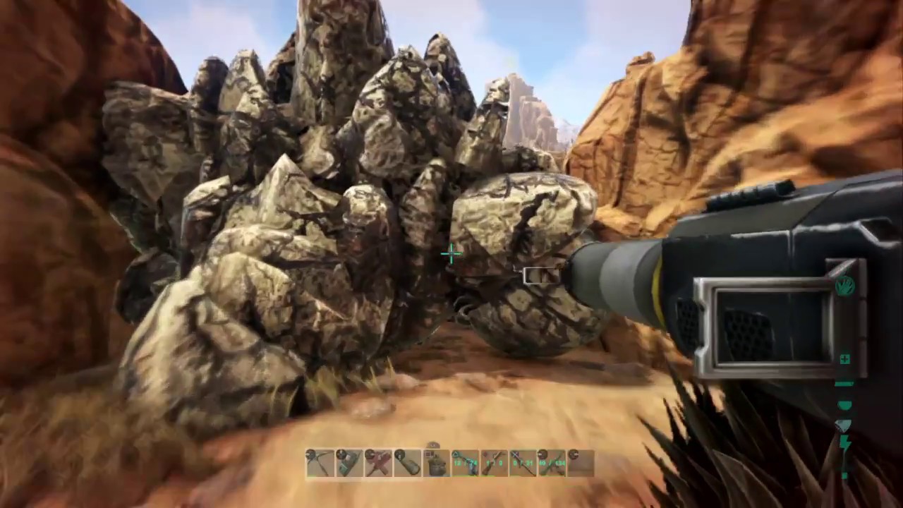 ARK: Survival Evolved PS4 Tame a Golem/Rock level 150 !! Canon/RPG ...