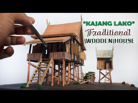 How to make traditional wooden house diorama | Kajang Lako Jambi - YouTube