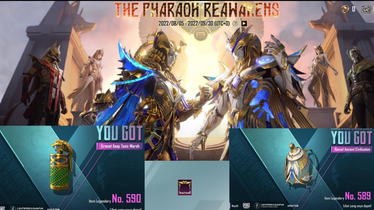 Gacha Terbaru PUBG Mobile The Pharaoh Reawakens. Dapat Border, Tas dan ...