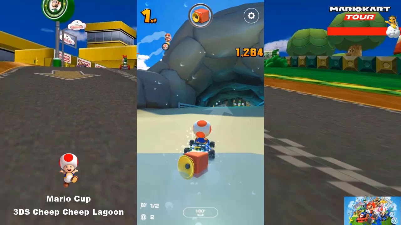 Mario Kart Tour 2019 | Mario Cup | 3DS Cheep Cheep Lagoon - YouTube