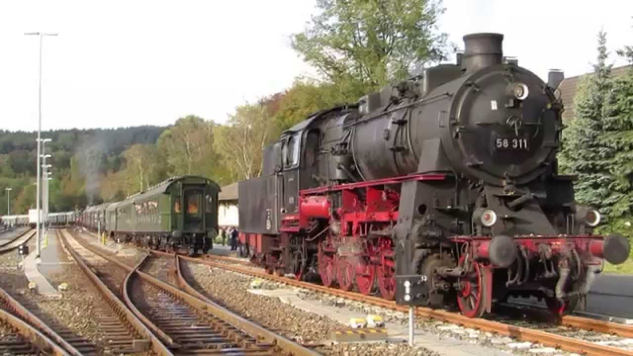 Fahrt der 58 311 und der 78 468 nach Warstein - YouTube