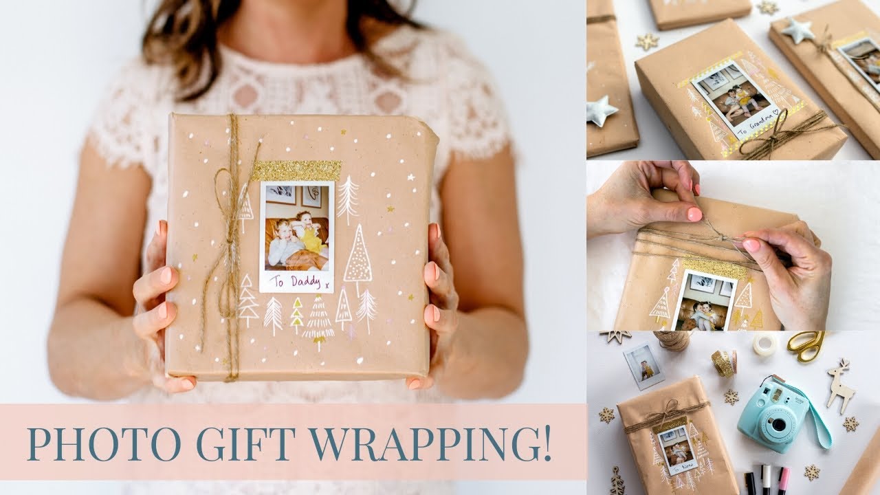 Try this simple photo gift wrapping idea! - YouTube