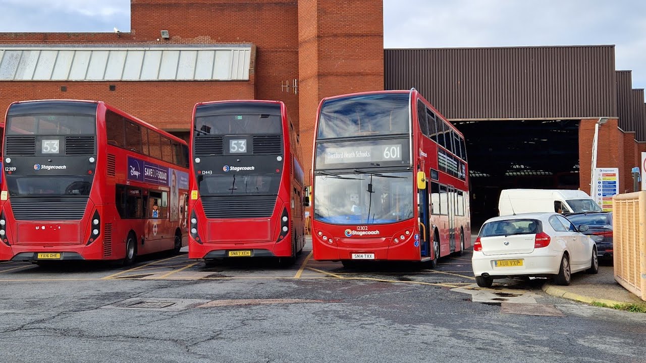 PLUMSTEAD STAGECOACH BUS GARAGE (PD) *SCHOOL BUS 601 - YouTube