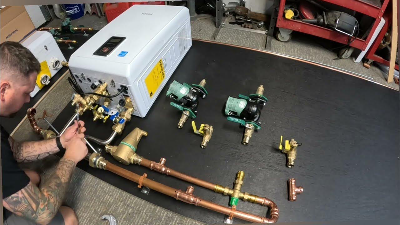 Navien Combi Boiler System Complete Build - Time Lapse (High Speed) - YouTube
