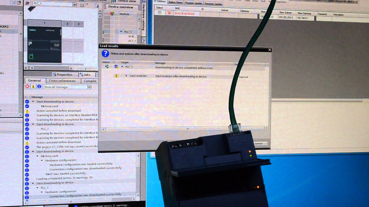 S7 1200 First Initialization with Simatic Memory Card - YouTube