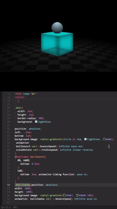 3d Ball With Cube Html Css Coding Shorts ποΈ Coding Shorts Computerscienceconcepts Html