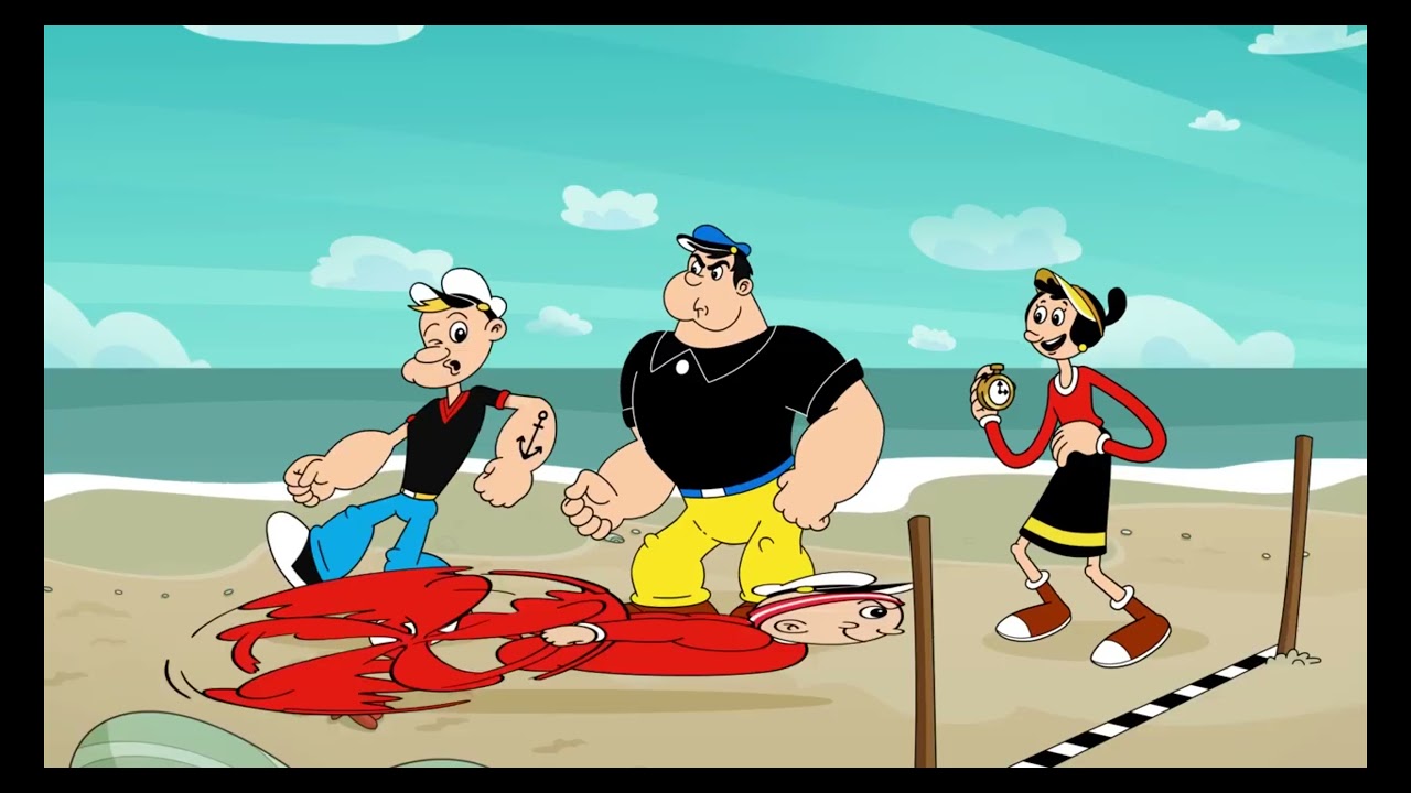 popeye cartoon muscle flexing mg - YouTube