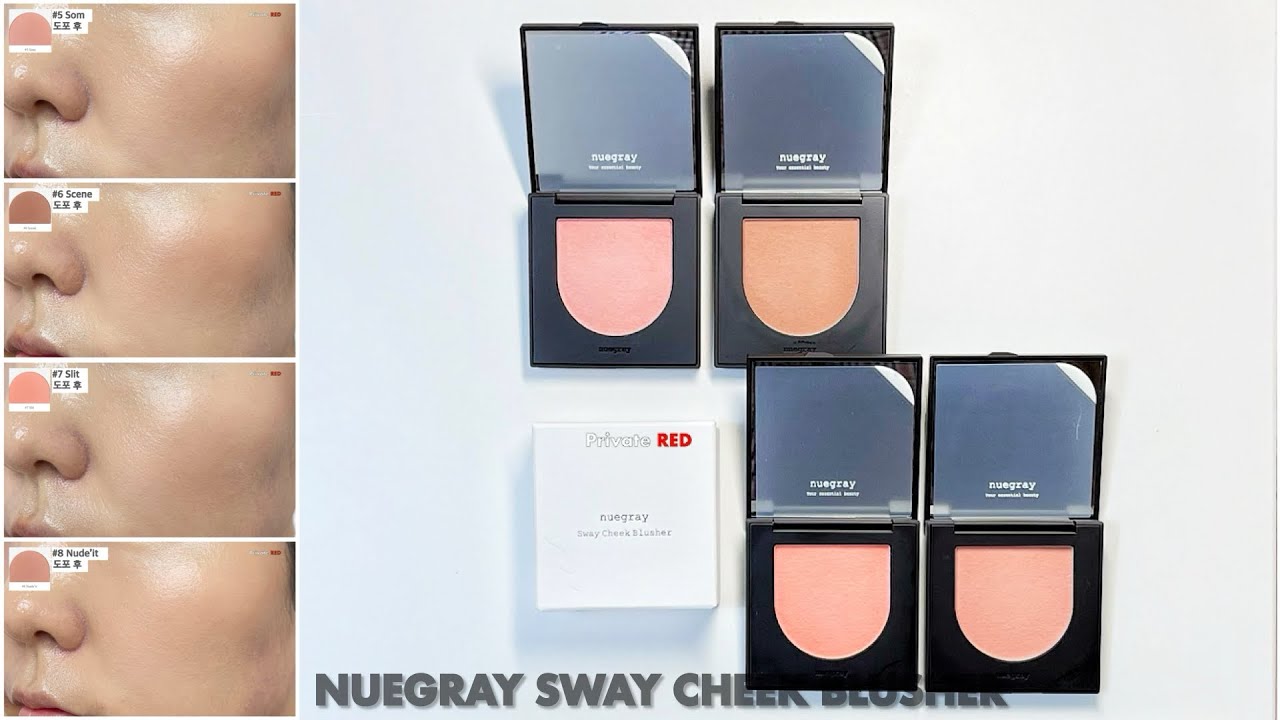 누그레이 슬레이 치크 블러셔 솜, 씬, 슬릿, 누딧 차분한 룩과 단아한 애티튜드를 위한 멜로우 블러셔 - YouTube
