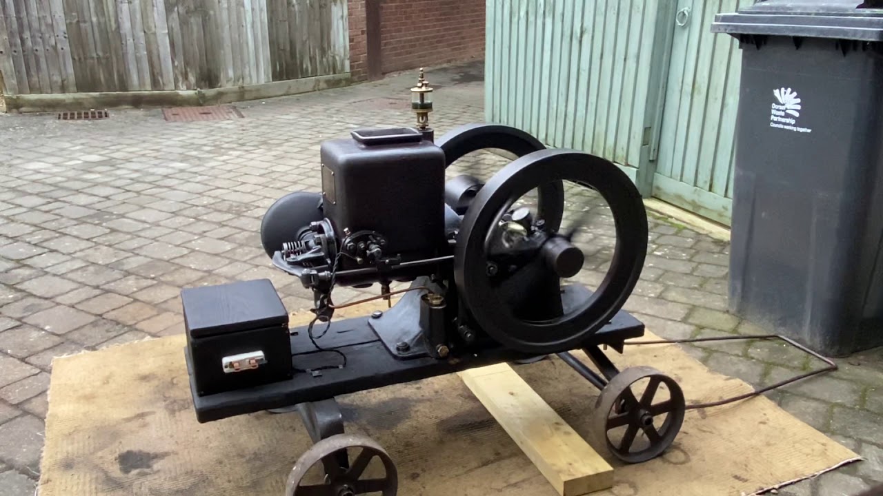 1915 2hp Root & Vandervoort r&v, stationary engine - YouTube