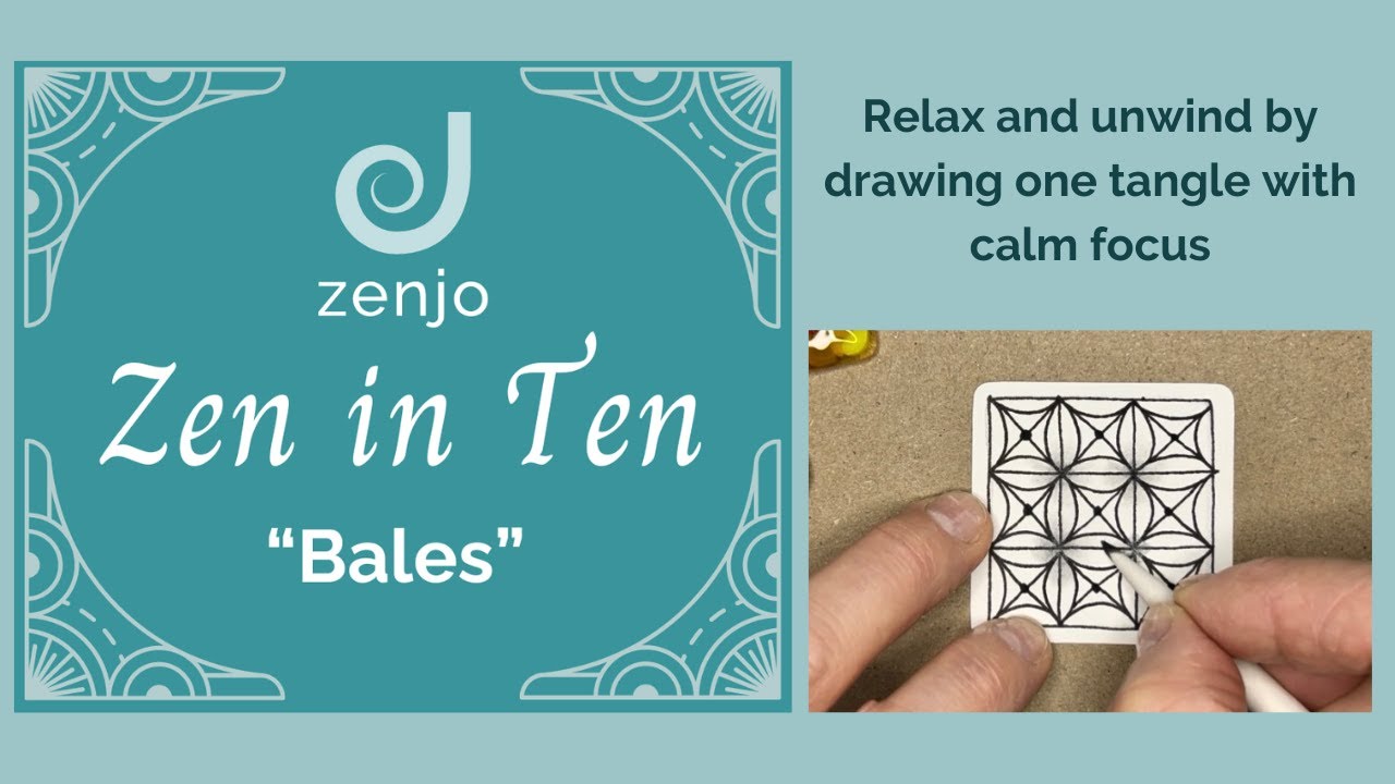 Zen in Ten - How to draw #Bales by Zentangle HQ - YouTube