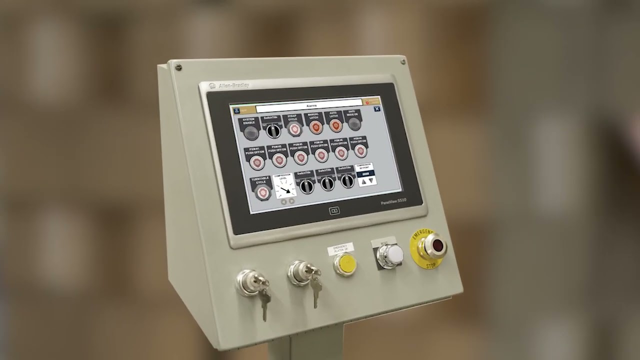 Signode GCU-3000 corrugated unitizer - HMI - YouTube