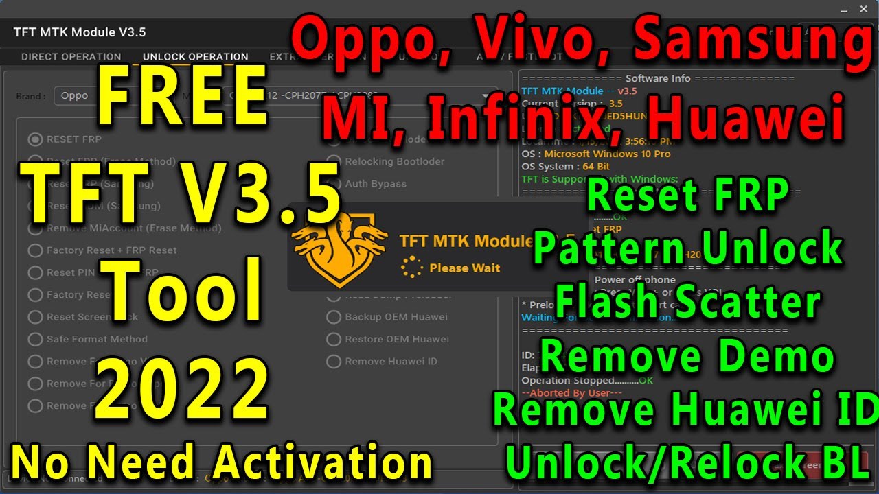 Free TFT MTK Tool V3.5 New Update Add Scatter Flash, Oppo, Vivo ...