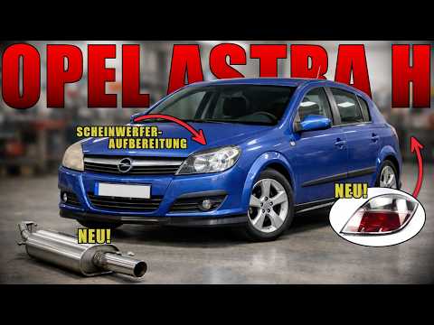 Opel Astra H für 100€ | Rückleuchte - Auspuff - Scheinwerfer Aufbereitung - Chaos! #car #diy