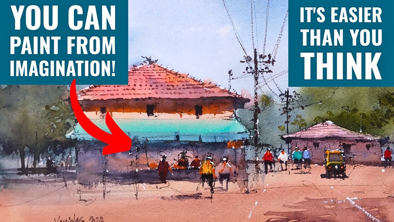 TRY THIS TODAY & Paint Loose from Imagination! | Watercolor ...