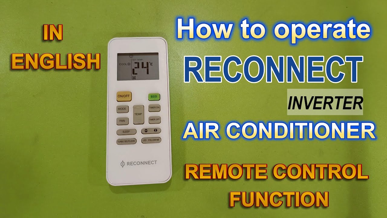 how to use reconnect ac remote - YouTube