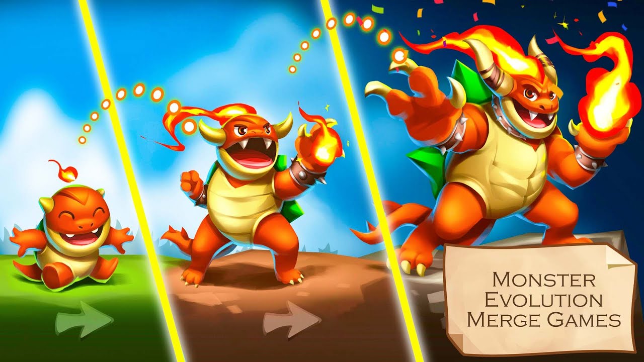 Monster Evolution Merge Games - 게임플레이 영상 [모바일게임] - YouTube