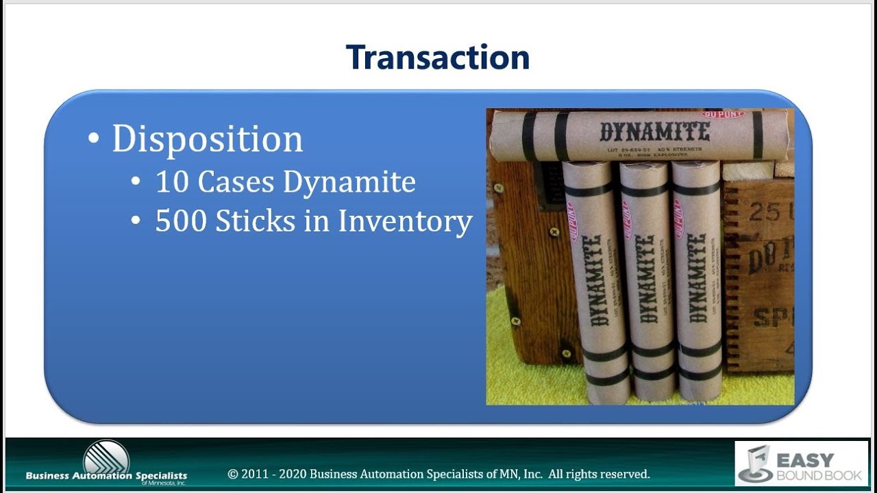 Easy Bound Book Explosives Disposition Record Keeping - YouTube