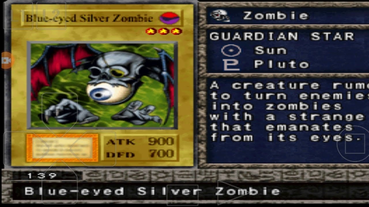 Serangan Monster Yugioh Tcg Forbidden Memories Blue Eyed Silver Zombie Type Zombie Guardian Star