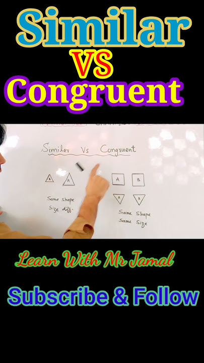 Similar vs Congruent||Difference between Similar and congruent ...