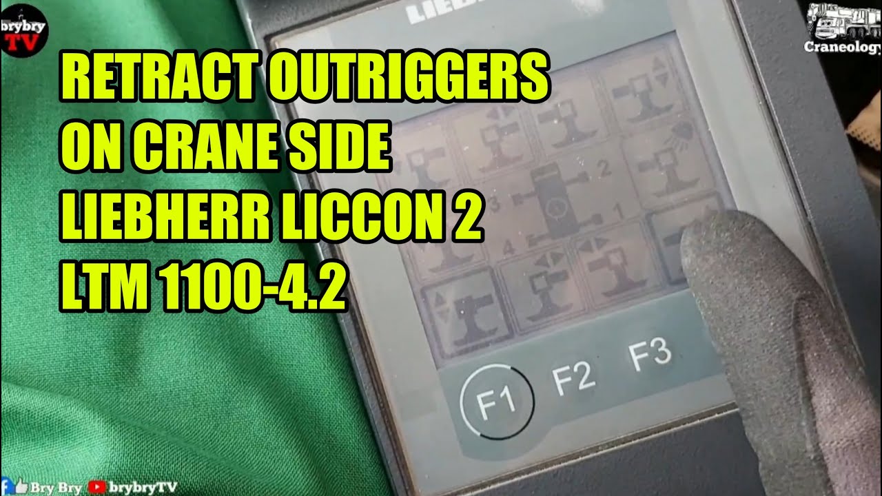 HOW TO RETRACT OUTRIGGERS ON CRANESIDE LIEBHERR LICCON 2 LTM 1100-4.2 # ...