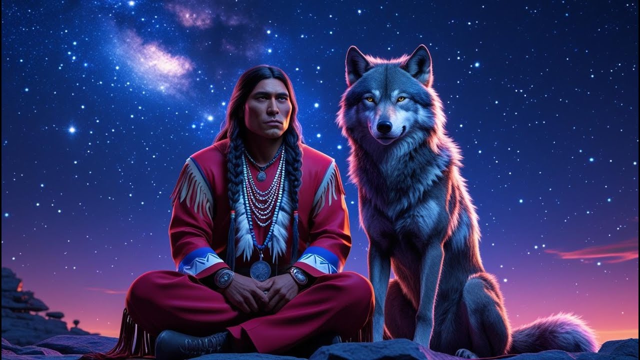 432 Hz Healing Flute & Drums 🪶 | Wolf, Bison & Native Spirit Meditation ...