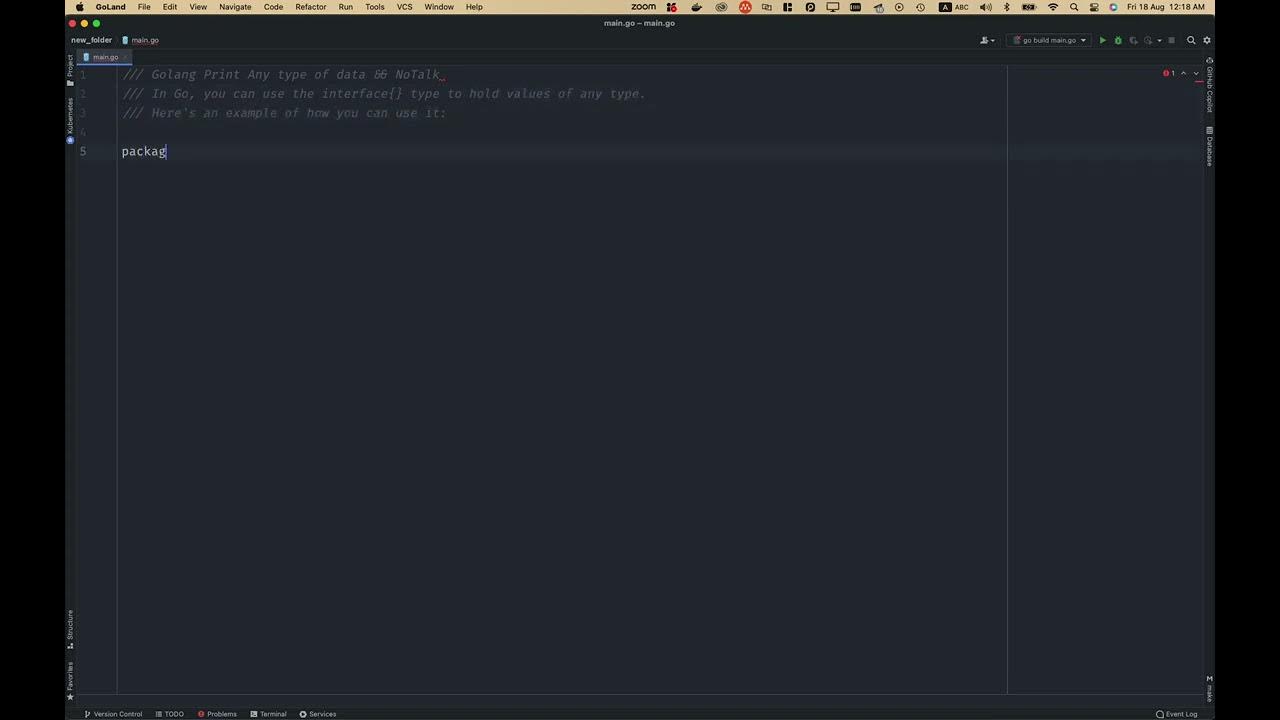 Golang Print Any Type Of Data Andand Notalk Youtube
