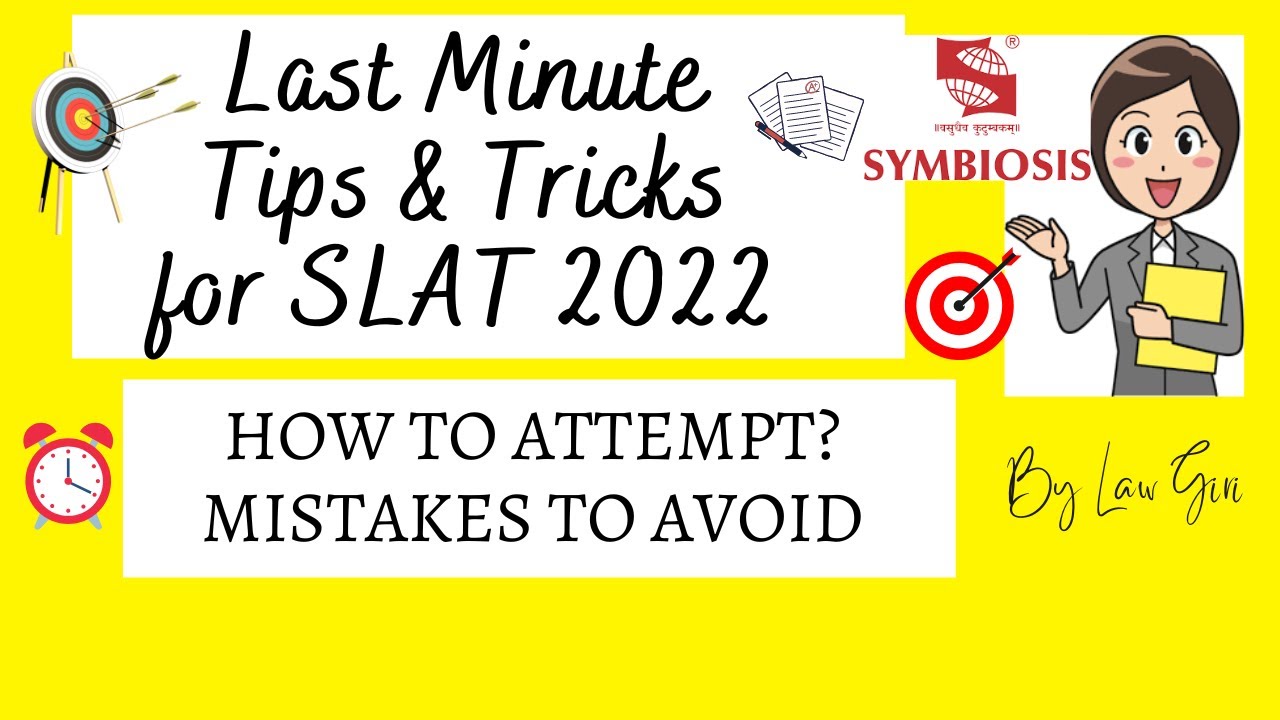 Last minute tips and tricks for SLAT | How to attempt SLAT | Mistakes ...