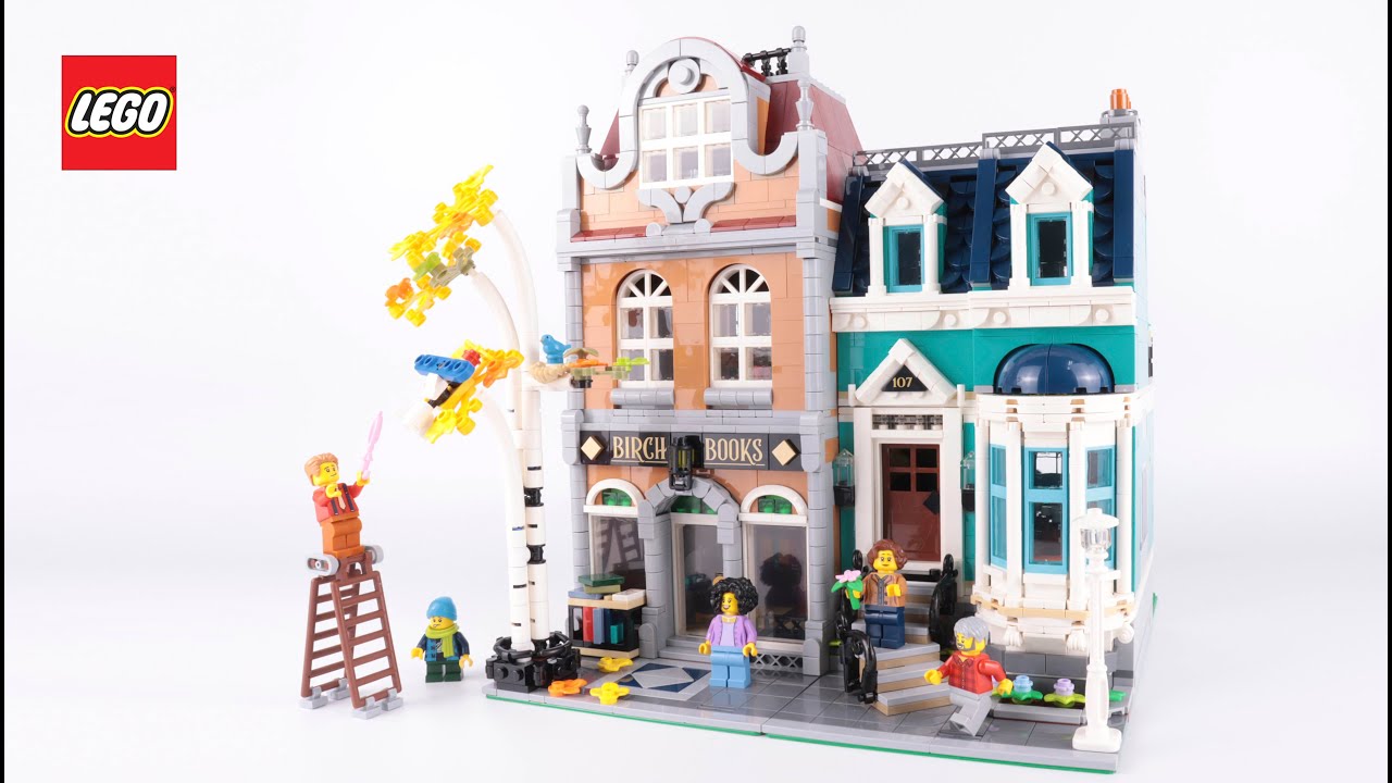 LEGO Bookshop 10270 Stop Motion Speed Build Review (modular building ...
