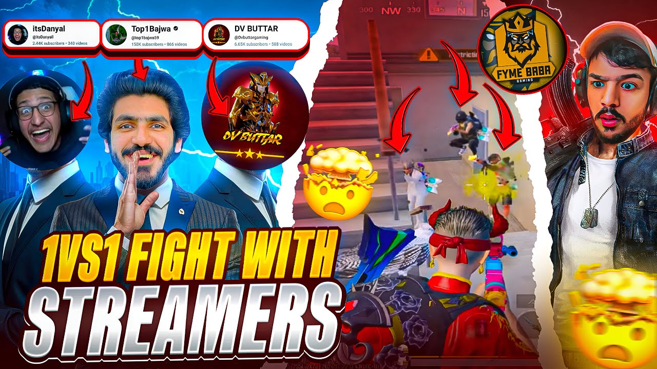 1vs1 With 3 Streamers👿 | Content kiska nikalta hai ab dekhty hai😱 ...