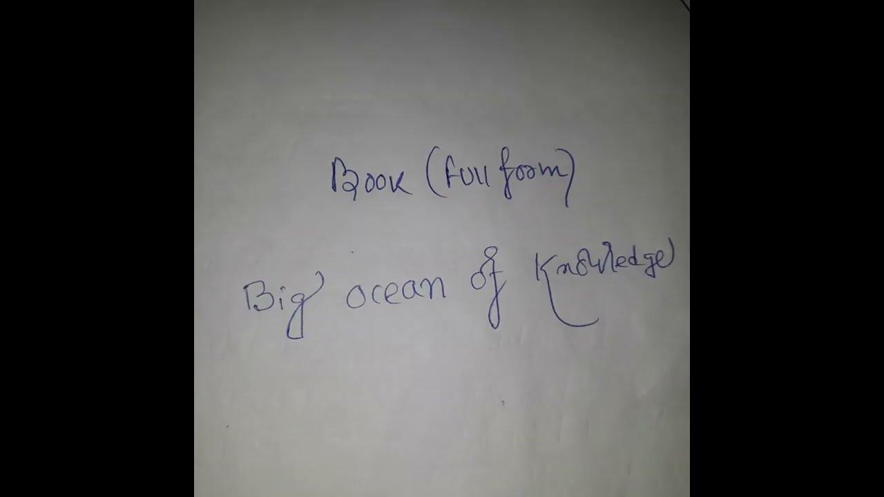 book-full-form-youtube