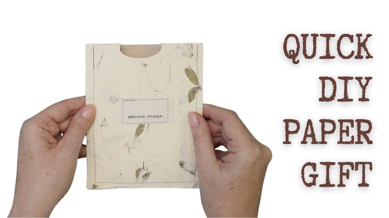 Quick DIY Paper Gift - YouTube