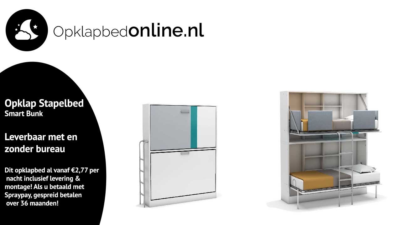 Opklap stapelbed Smart Bunk -Opklapbedonline.nl - YouTube