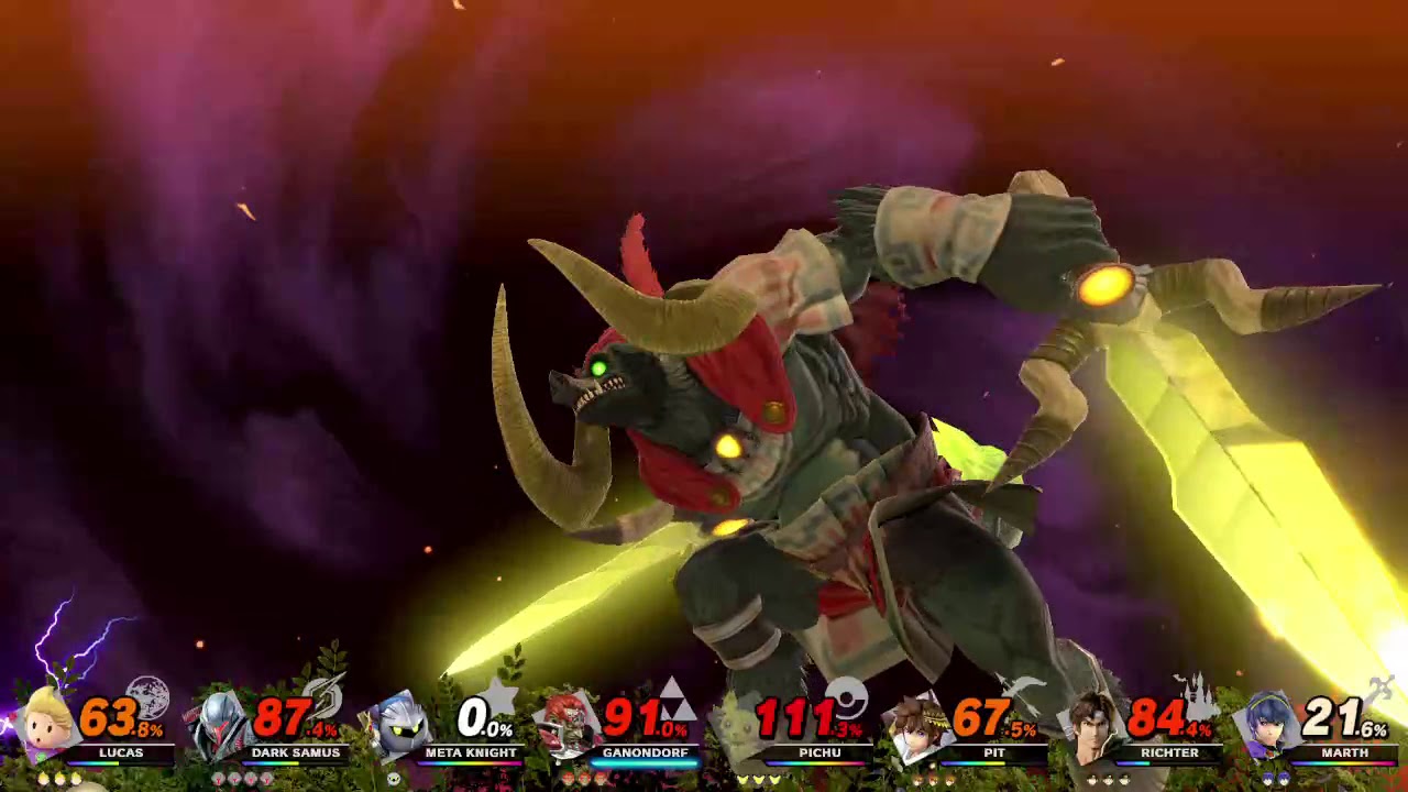 Super Smash Bros Ultimate 8 Player CPU Battle on Gaur Plain Omega Form ...