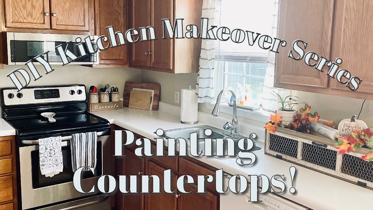 DIY Kitchen Makeover Series | Part I | Painting Countertops HD 1080p ...