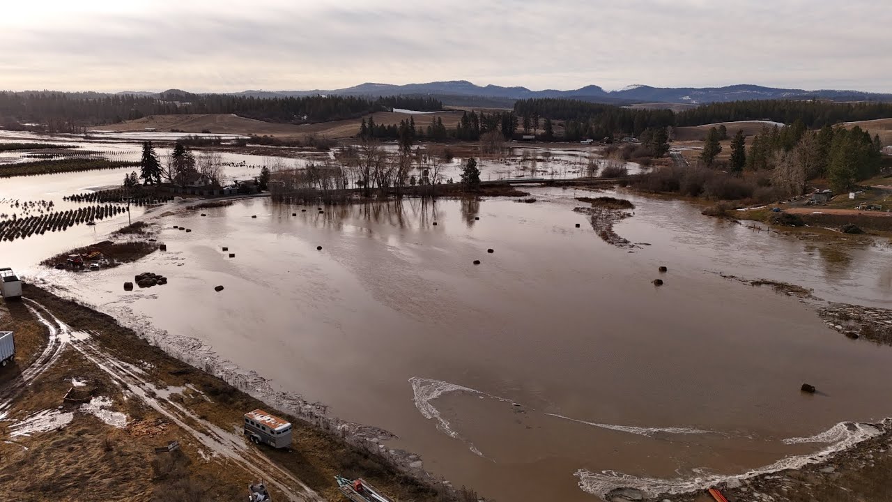 Palouse River Flooding at Potlatch Idaho - YouTube