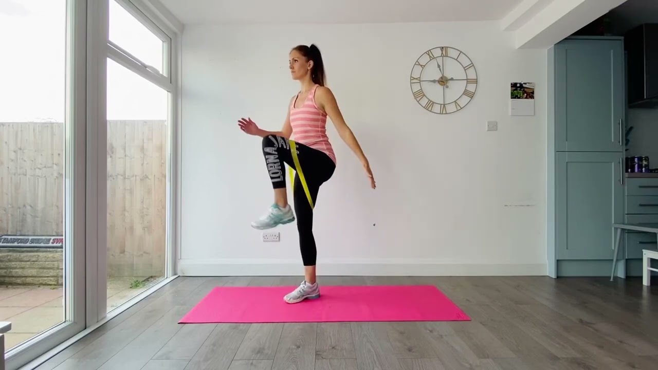 Banded marching high knees - YouTube