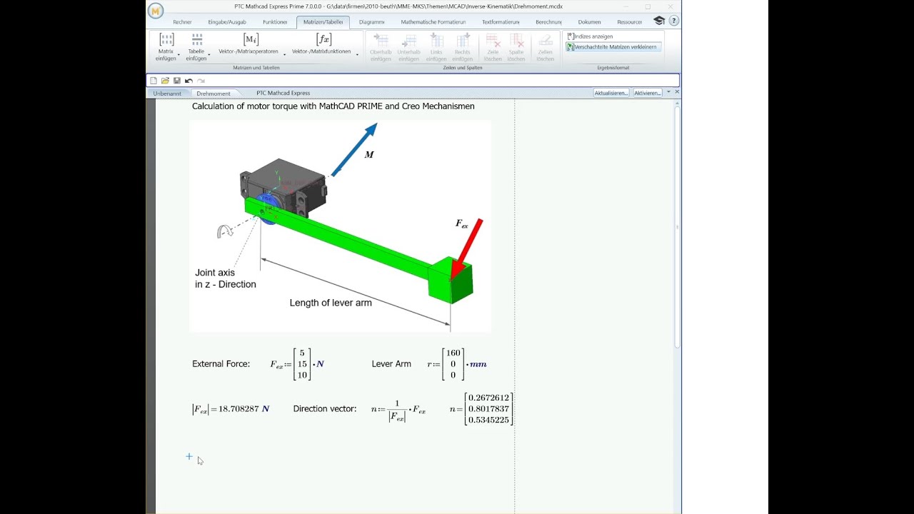creo mechanism: static torque simulation of a servo motor - YouTube