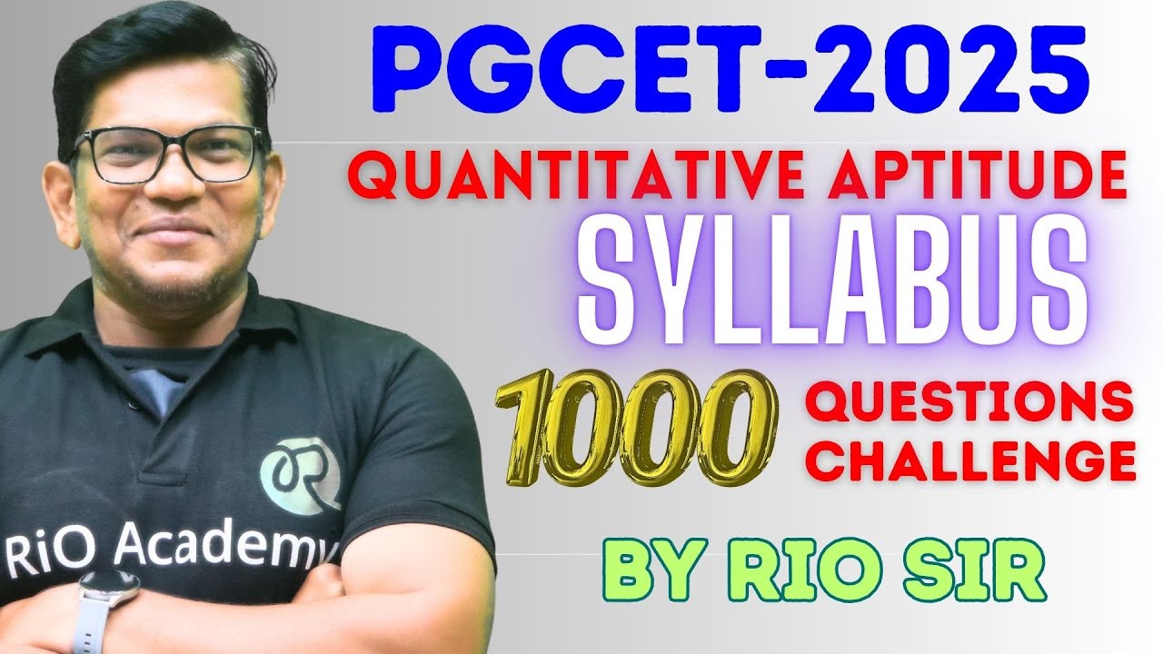 PGCET MBA - MCA 2025 Syllabus | PGCET Quant syllabus | #pgcetmba # ...